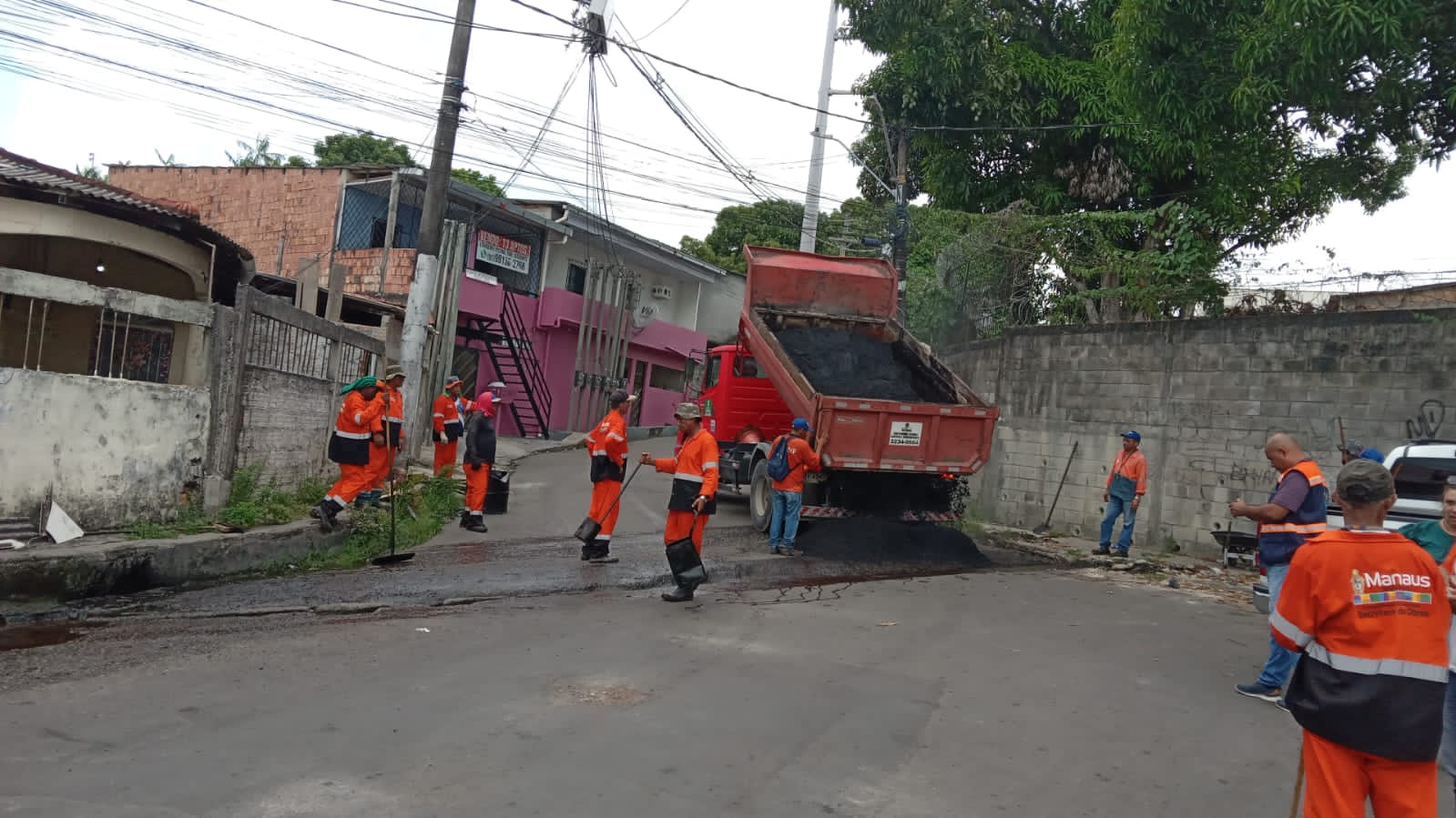 Prefeitura De Manaus Intensifica Recomposição Asfáltica Da Comunidade